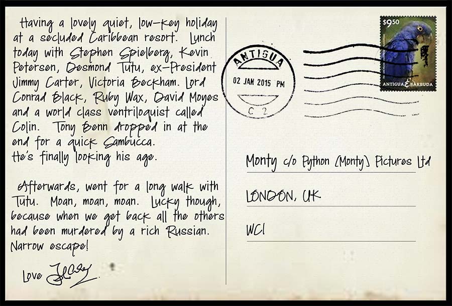 Postcard From Mr Cleese - News